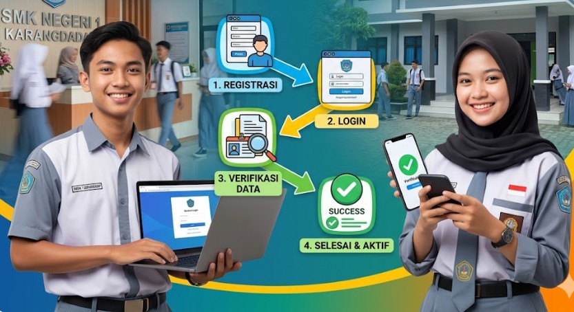 Alur Verifikasi Berkas Di SMK Negeri 1 Karangdadap